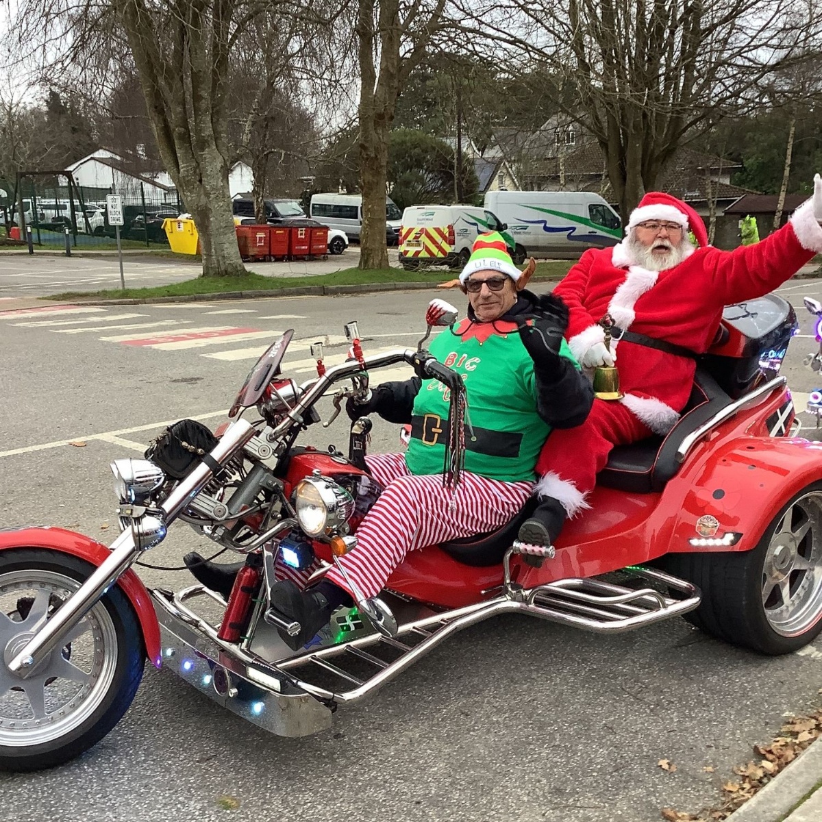 Doubletrees School - Santa Bike Visit!